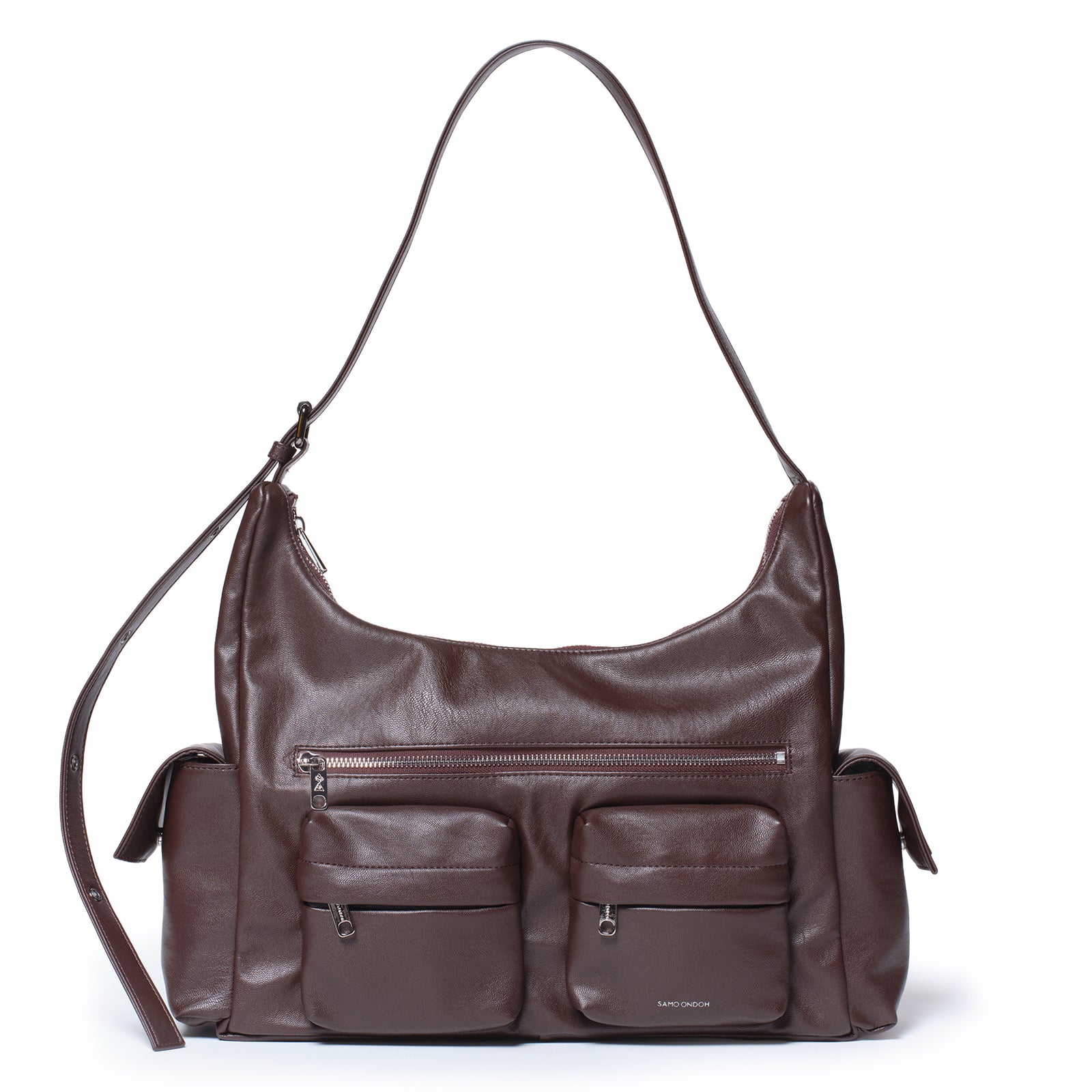 pocket mug bag L nappa chocolate