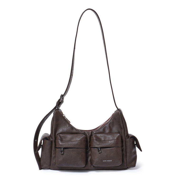 pocket mug bag M brushed chocolate